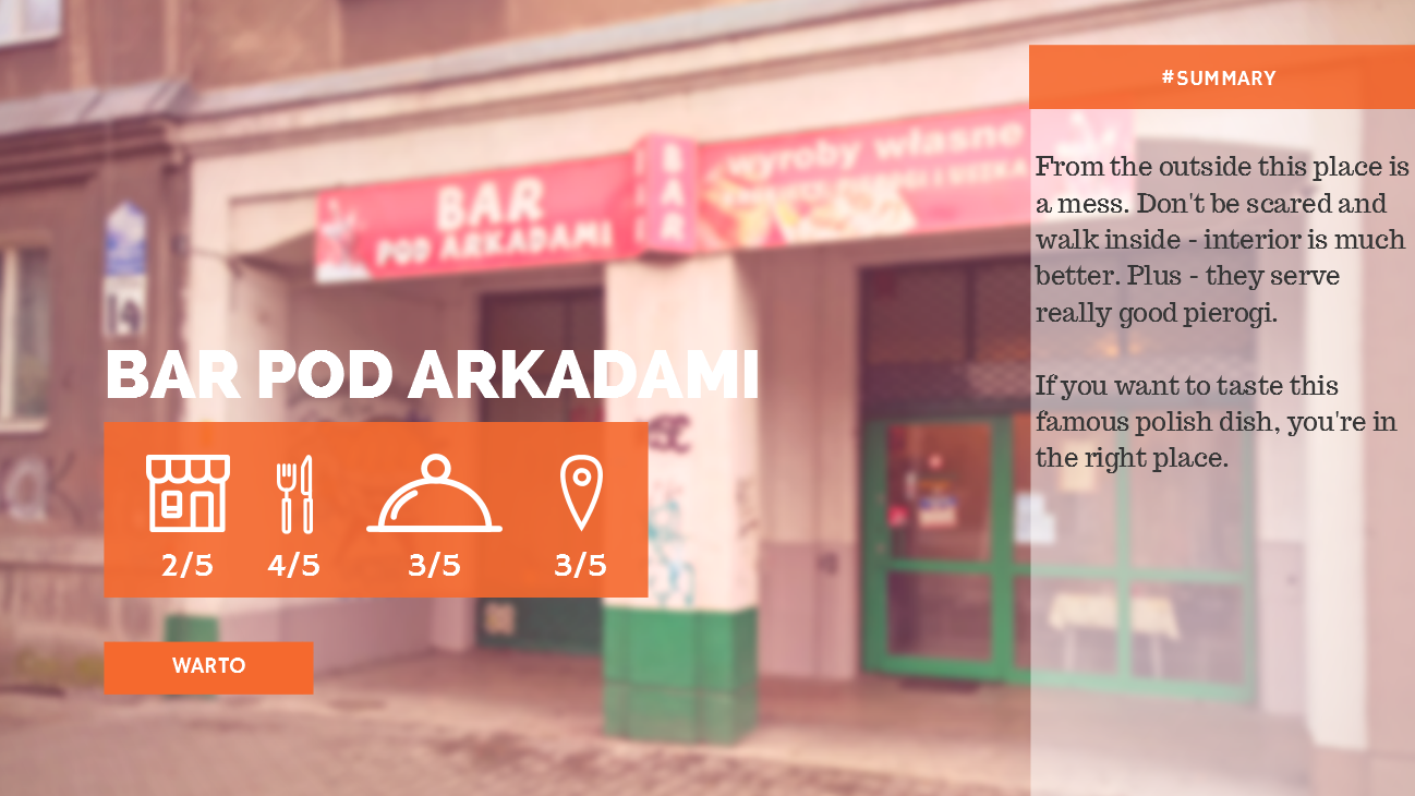 Bar pod arkadami – tutaj dostaniesz dobre pierogi – Hip Huta